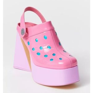 koi | Shoes | Koi Candyfloss Power Alien Heeled Clogs In Pink | Poshmark